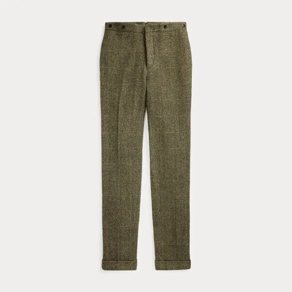 Ralph Lauren Slim Fit Windowpane Wool Suit Trousers