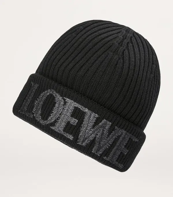 Loewe Wool Embroidered-logo Beanie