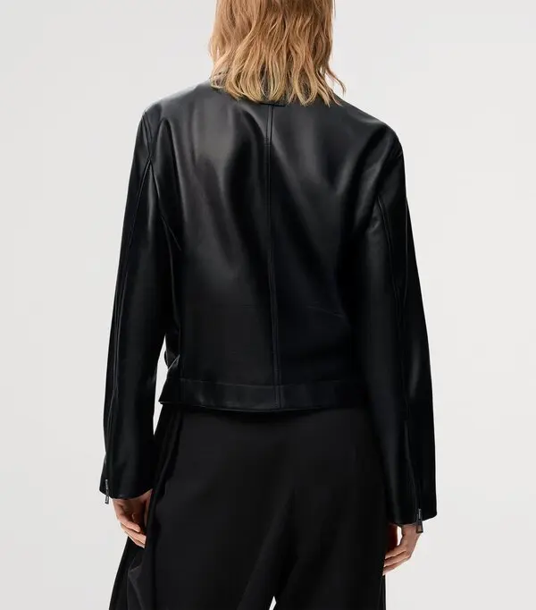 Loewe Leather Shirt Jacket - Black
