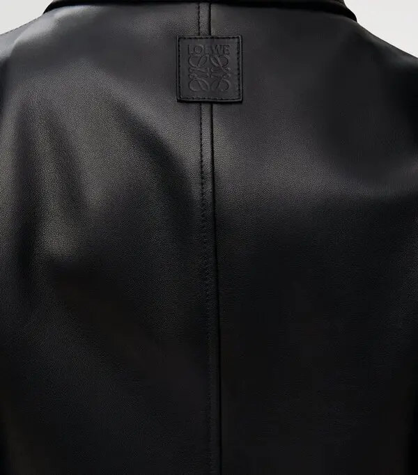 Loewe Leather Shirt Jacket - Black