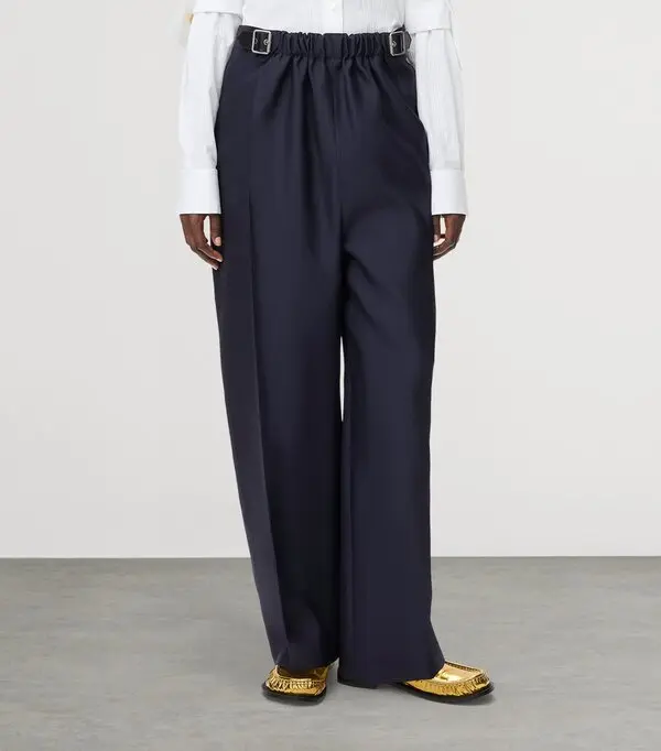 Loewe Buckled Wide-leg Trousers