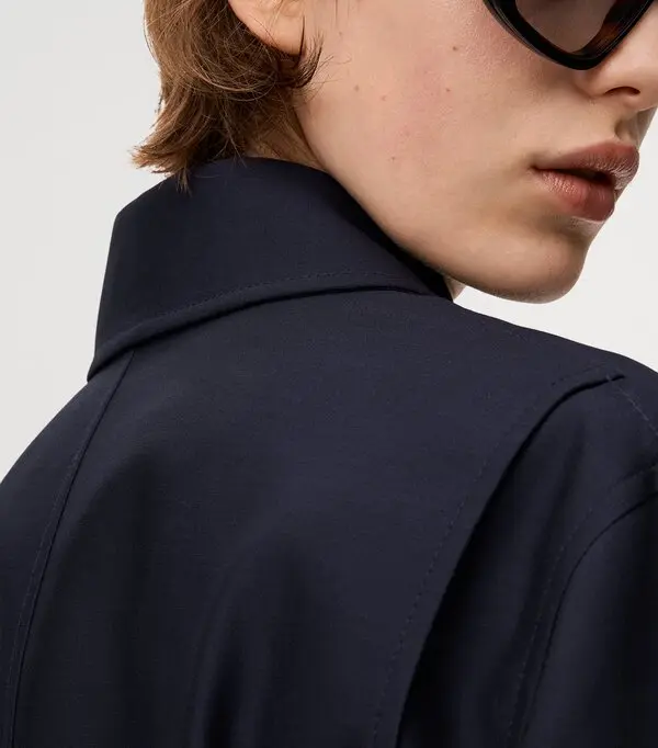 Loewe Wool-silk Shirt Jacket With Buckled Straps