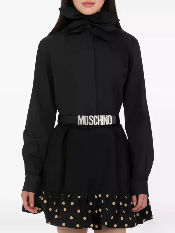 Moschino Bow-detail Shirt - Black