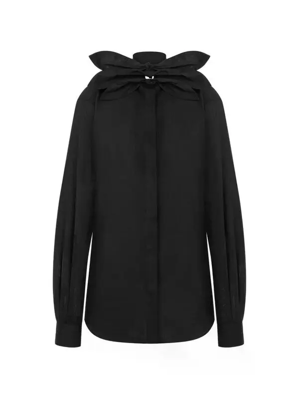 Moschino Bow-detail Shirt - Black
