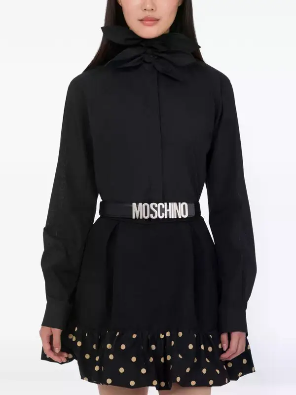 Moschino Bow-detail Shirt - Black