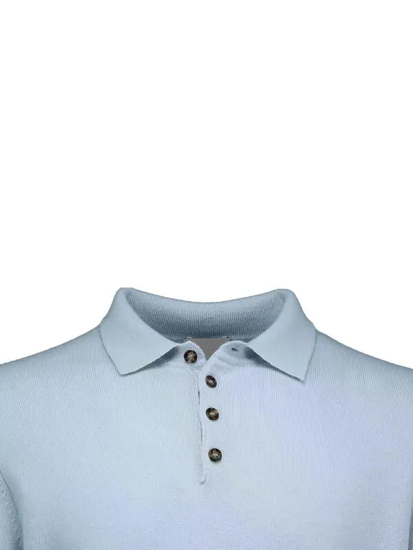 ALLUDE Cashmere Polo Shirt - Blue