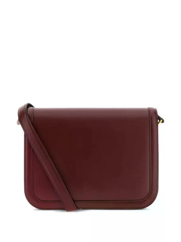 Valentino Garavani V-logo Signature Leather Shoulder Bag - Red