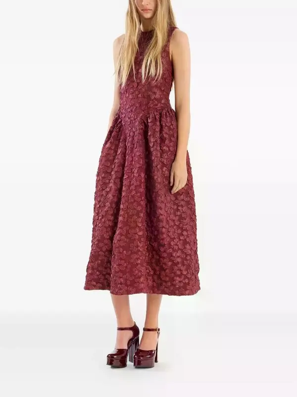 ROTATE BY BIRGER CHRISTENSEN Flower-embellishment Midi Dress