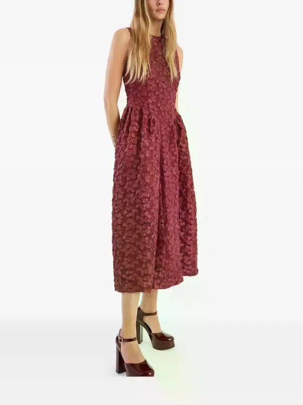ROTATE BY BIRGER CHRISTENSEN Flower-embellishment Midi Dress