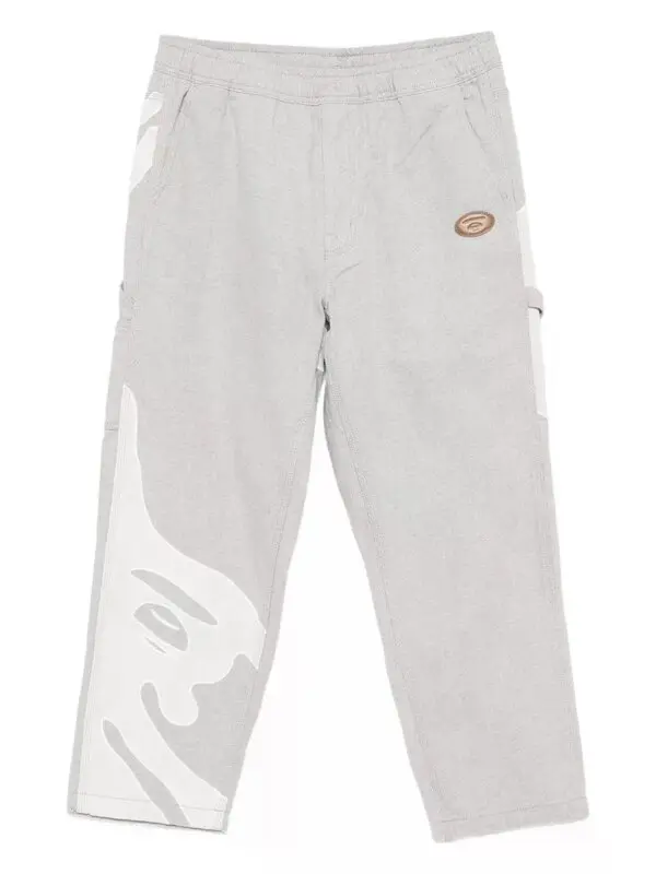 AAPE BY *A BATHING APE Logo-patch Trousers - Grey