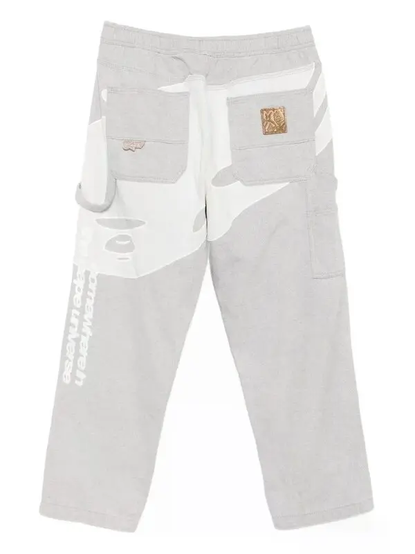 AAPE BY *A BATHING APE Logo-patch Trousers - Grey