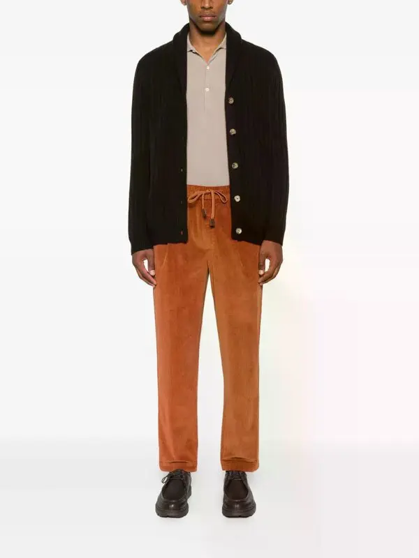 Jacob Cohen Drawstring Corduroy Trousers - Orange