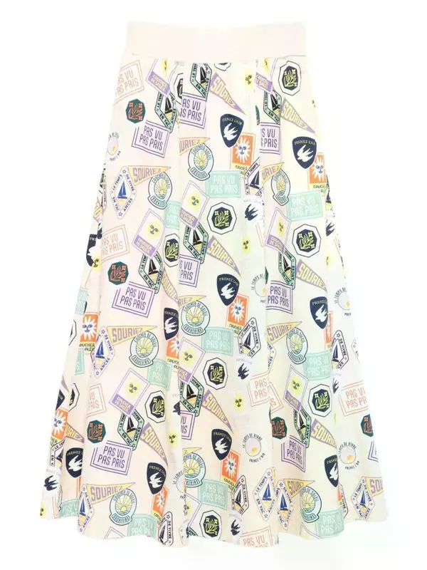 SPORT B. BY AGNÈS B. Graphic-print Skirt - Neutrals