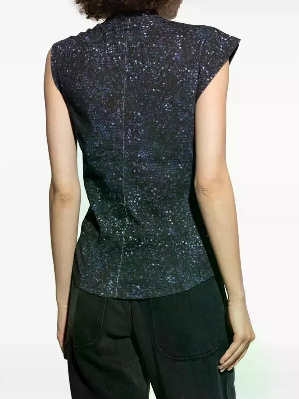 Isabel Marant Sequin-print Knot-detail Top