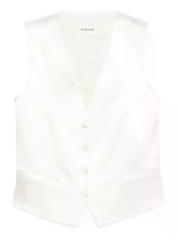 P.a.r.o.s.h Button-fastening Waistcoat - White