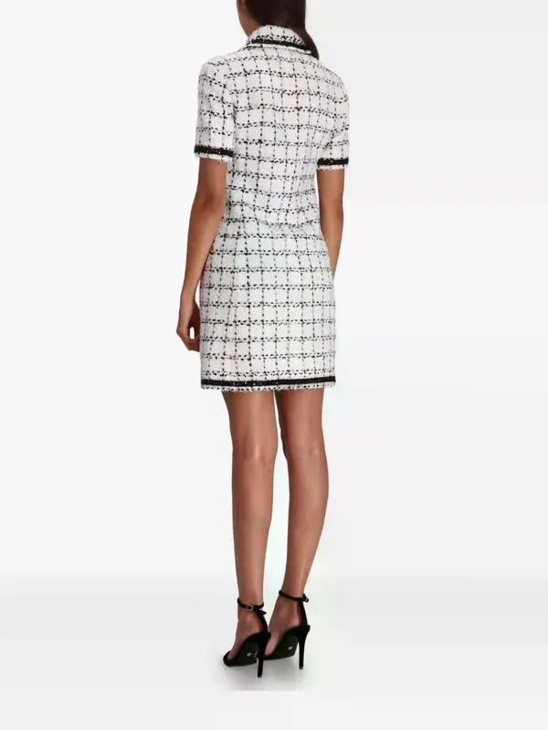 Karl Lagerfeld Tweed Check Mini Dress