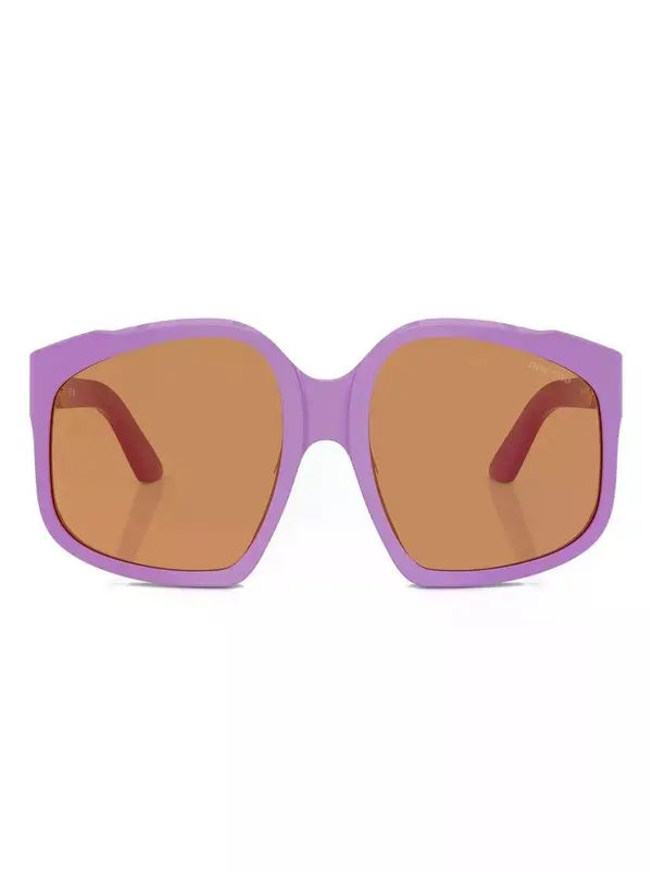 Miu Miu Geometric Frame Sunglasses - Purple
