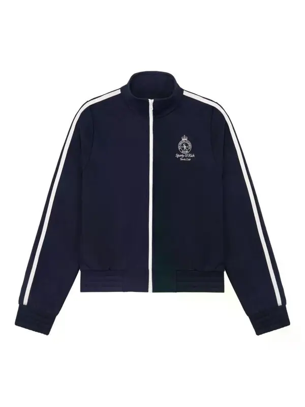 SPORTY & RICH Side-stripe Zip-up Track Jacket