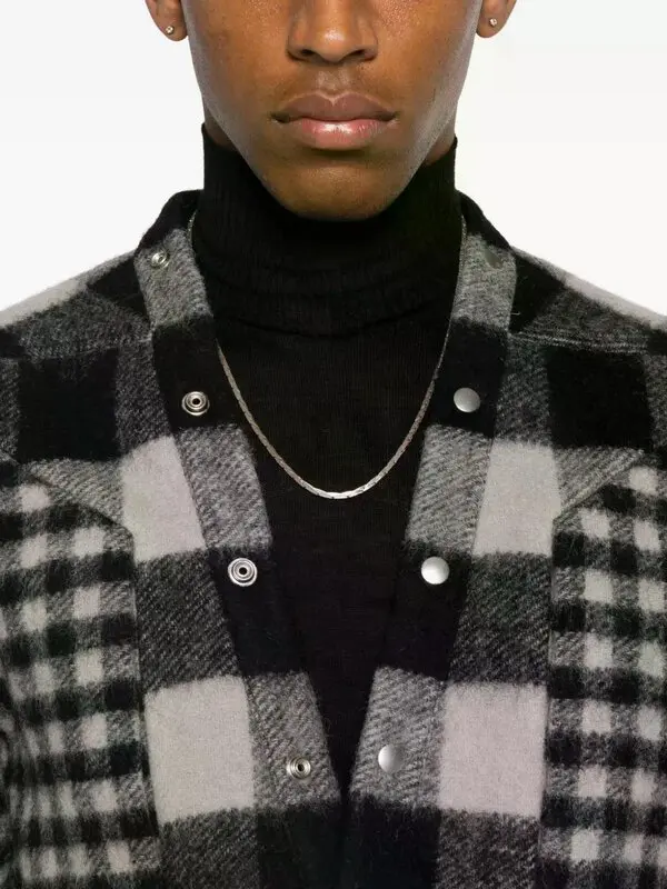 Rick Owens Checked Wool Patchwork Jacket