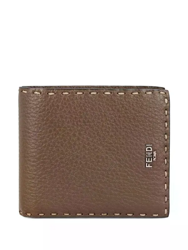 Fendi Selleria Leather Wallet - Neutrals