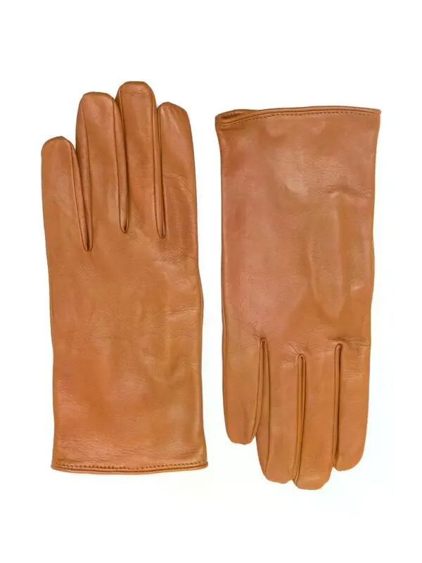 ERNEST W. BAKER Leather Gloves - Brown