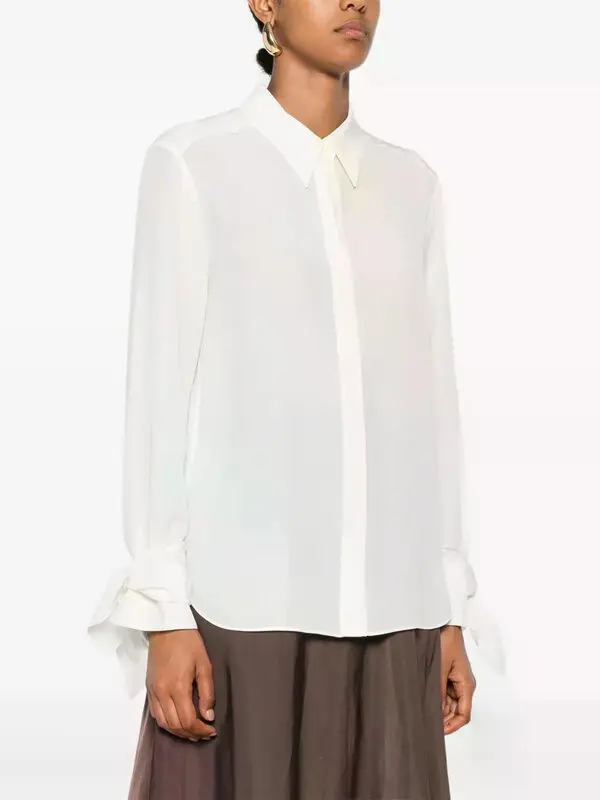 Dorothee Schumacher Tie-cuff Crepe Top