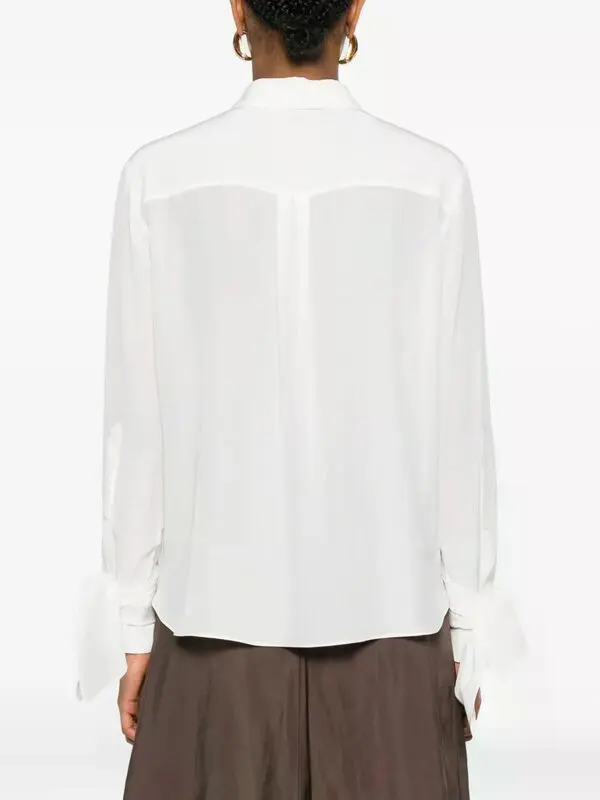 Dorothee Schumacher Tie-cuff Crepe Top