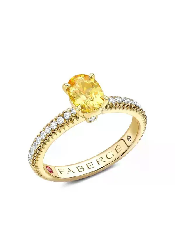 Faberge 18k Yellow Multi-stone Ring - Gold