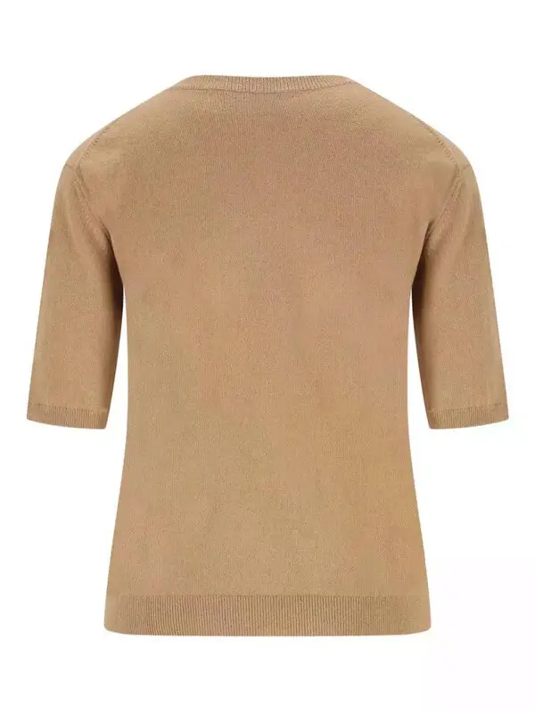 Alpha Studio Short-sleeve Cashmere Sweater