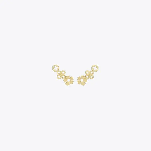 Tory Burch Forget Me Not Cluster Stud Earrings - Tory Gold