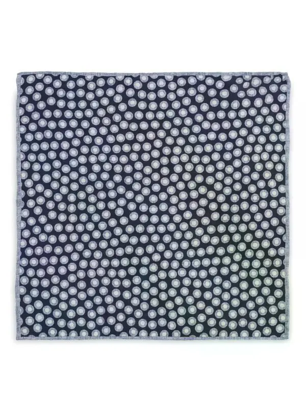 Brunello Cucinelli Polka-dot Pocket Square - Blue