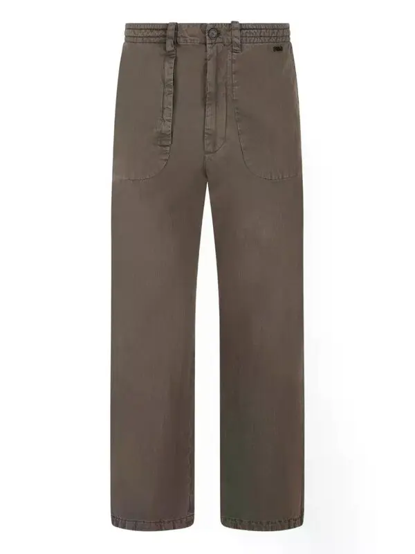 MASSIMO OSTI STUDIO Patch-pocket Trousers - Brown
