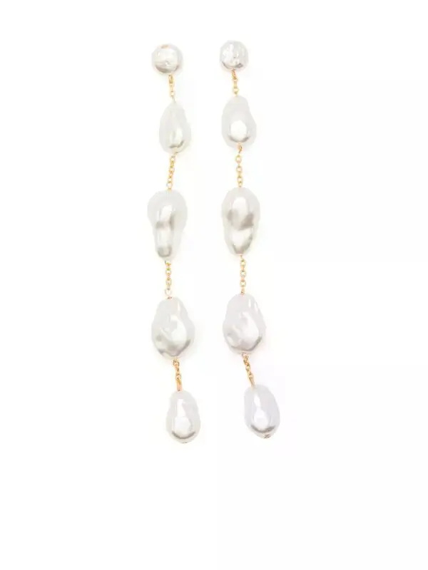 Cult Gaia Vana Faux-pearl Earrings - Gold