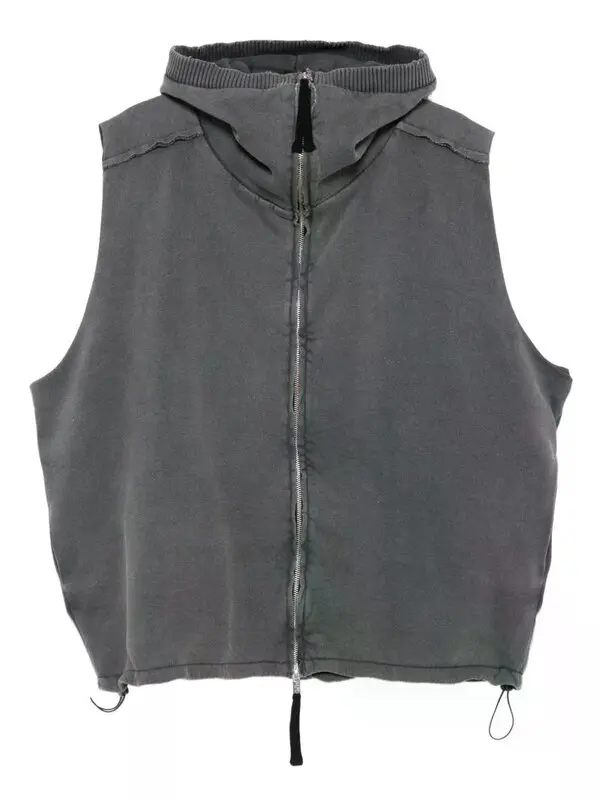 THOM KROM Hooded Zip-up Vest