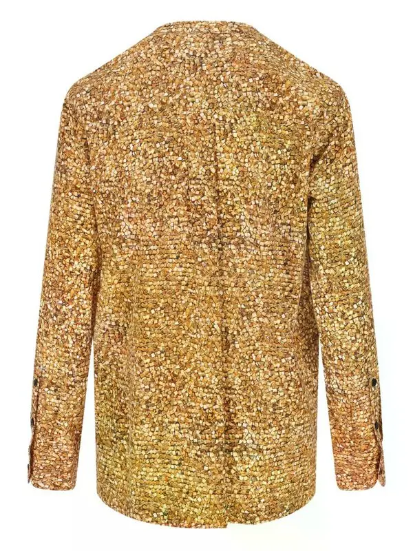 Isabel Marant Mosaic-pattern V-neck Shirt