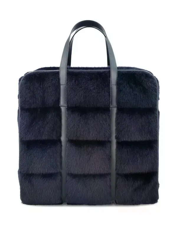 Herno Quilted Faux-fur Tote Bag