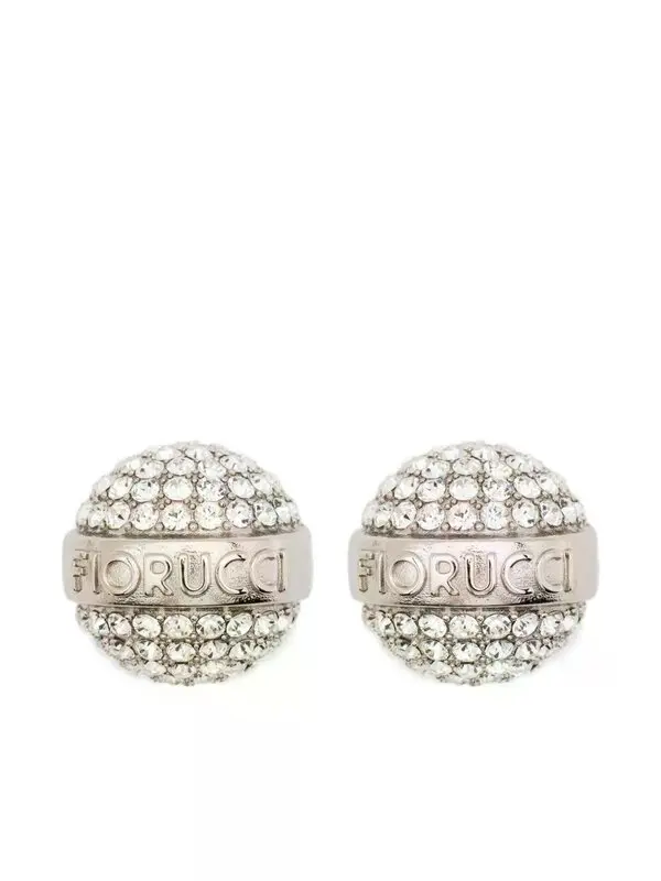 Fiorucci Crystal-embellished Clip-on Earring - Silver