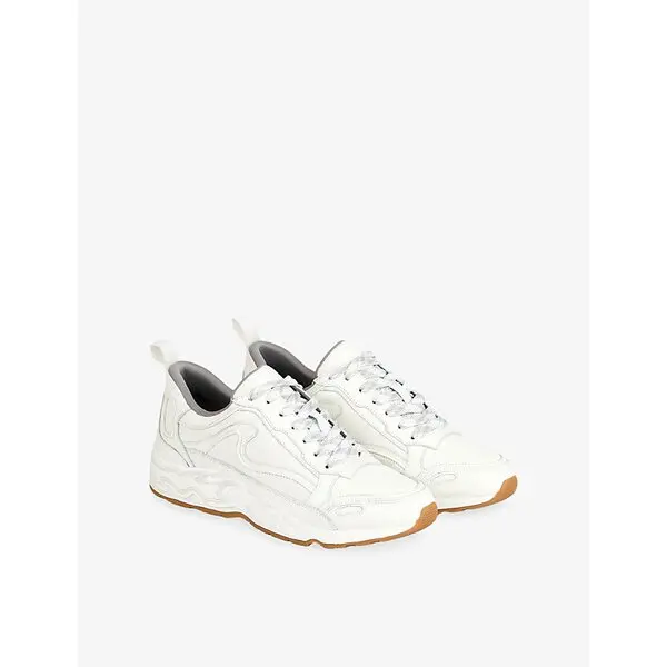 Sandro Flame Leather Low-top Trainers - White