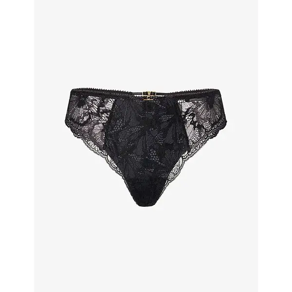 Chantelle Muse Floral-lace Thong - Black
