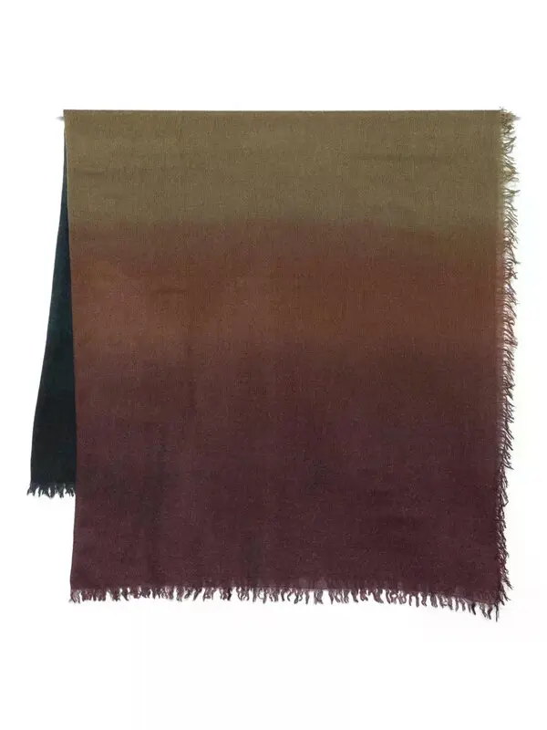 Faliero Sarti Chal Cristina Ombre Frayed-edge Scarf - Brown