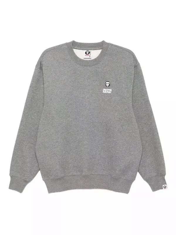 AAPE BY *A BATHING APE Logo-appliqué Sweatshirt - Grey