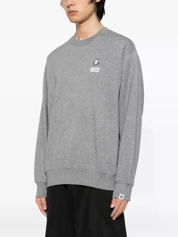 AAPE BY *A BATHING APE Logo-appliqué Sweatshirt - Grey