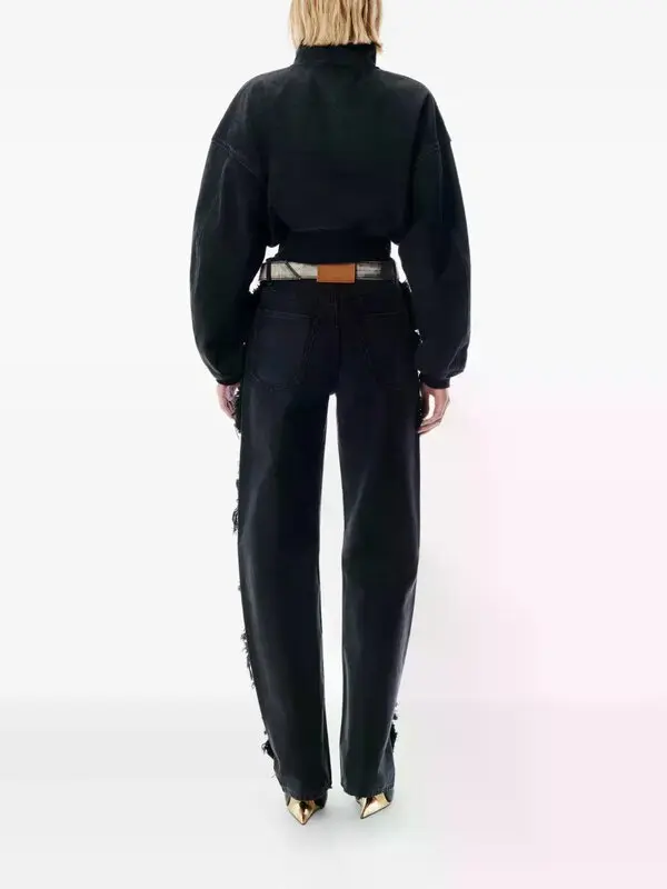 Alexander Wang Stand-collar Zip-up Bomber Jacket - Black