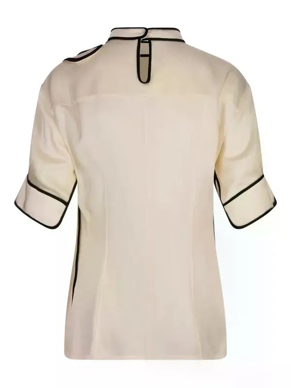 JIL SANDER Satin Short Sleeve Blouse