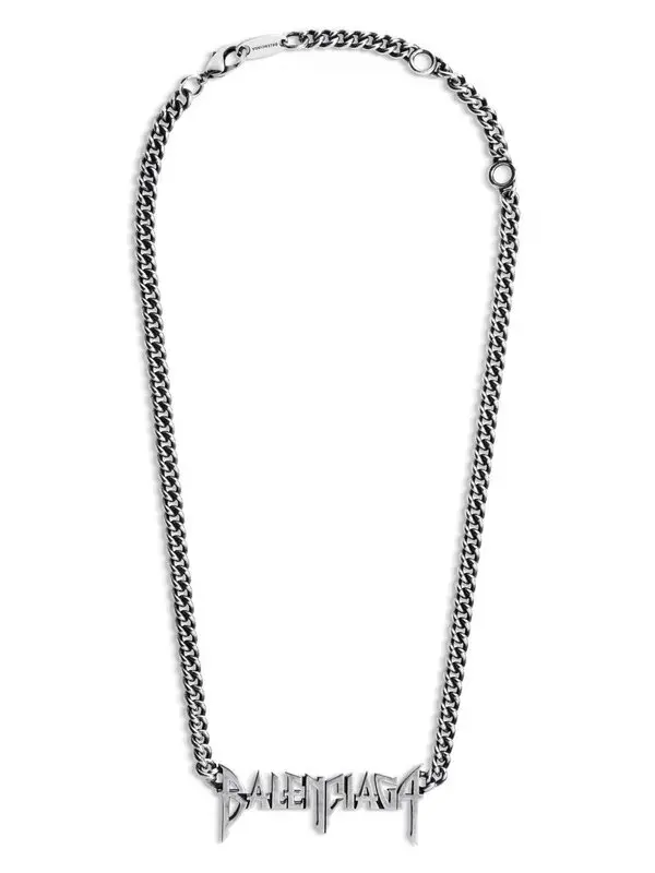 Balenciaga Metal Chain Necklace - Silver