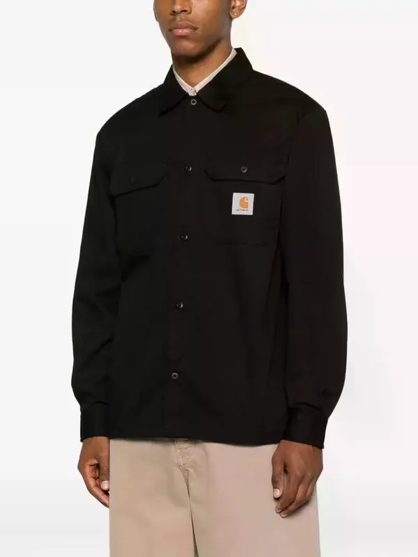 Carhartt Work In Progress Logo-patch Shirt - Black