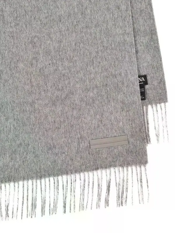 Zegna Fringed Cashmere Scarf - Grey