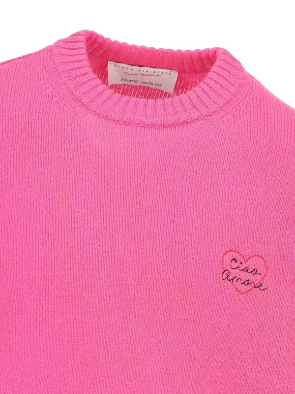 Giada Benincasa Heart-embroidery Cashmere Sweater