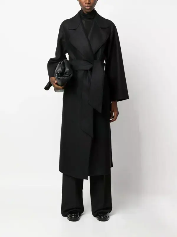 Harris Wharf London Belted Virgin Wool Long Coat