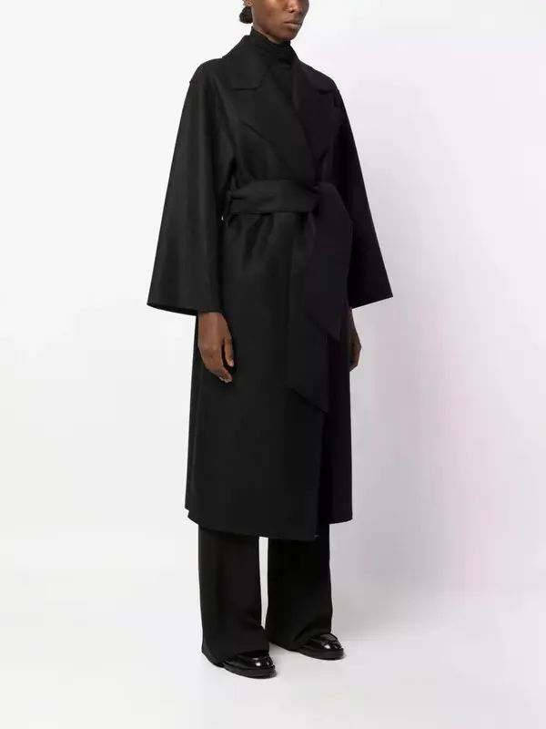 Harris Wharf London Belted Virgin Wool Long Coat